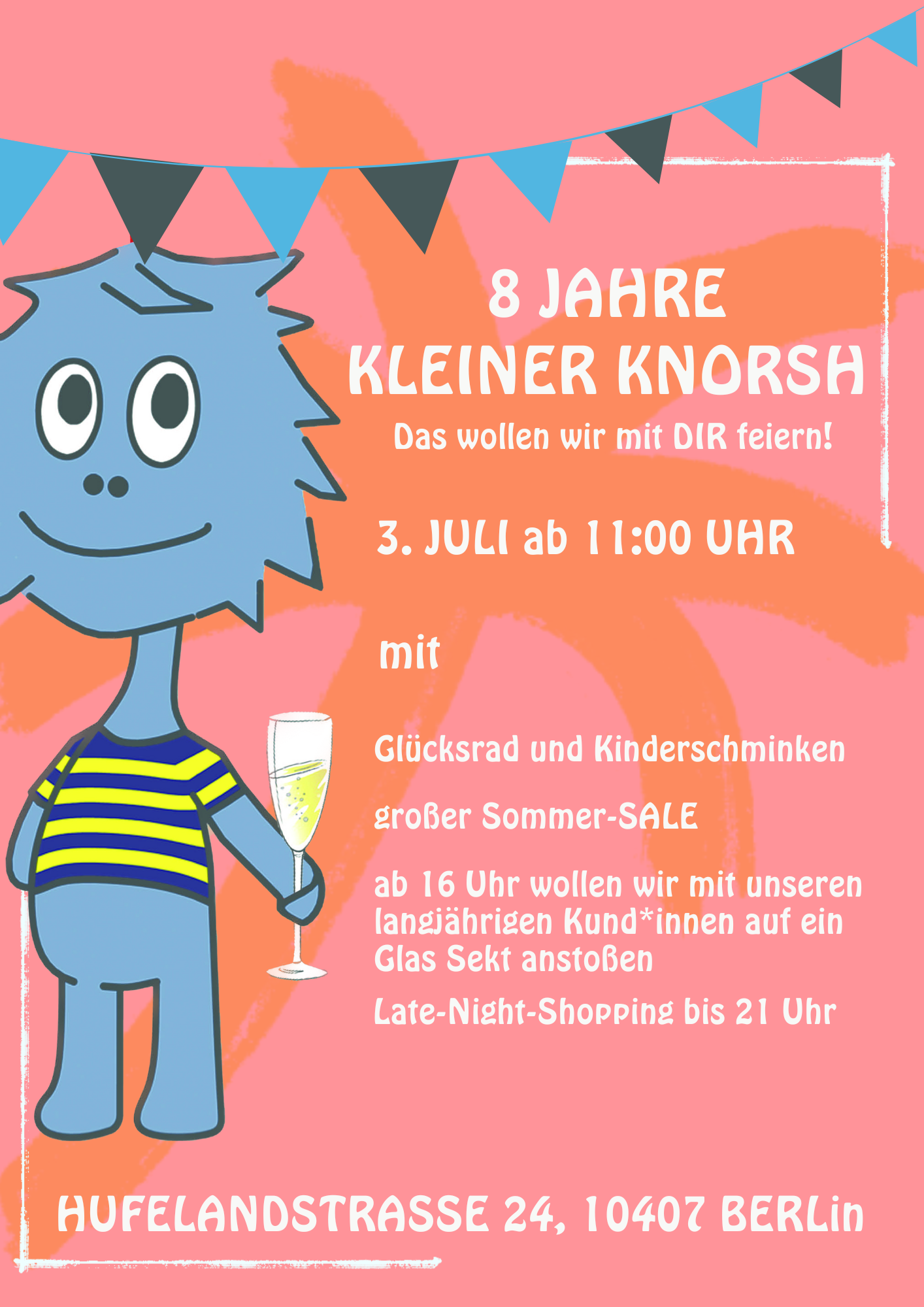 Der kleine knorsh wird 8! Feier mit uns! – knorsh